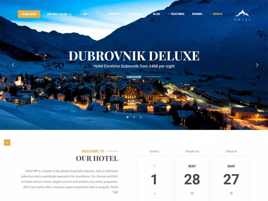 21+ Best WordPress Hotel and Resort Themes - 2024 - 8DegreeThemes