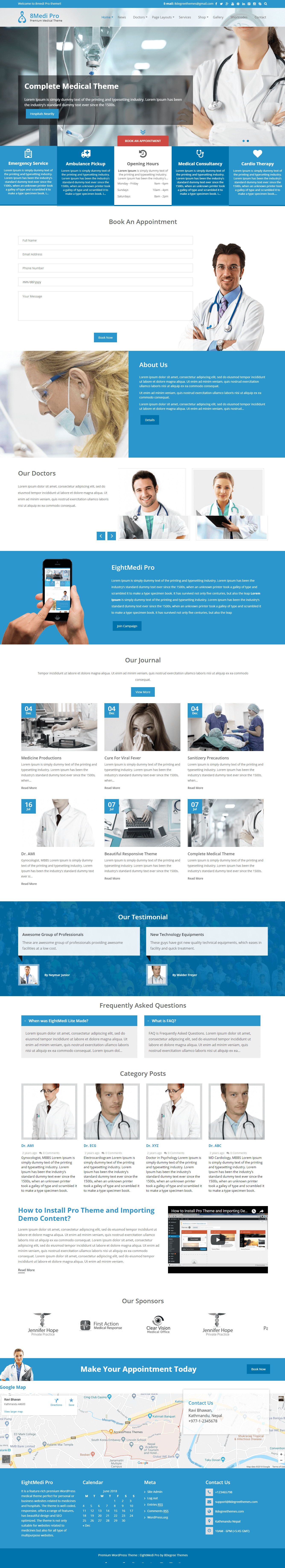 Dominate with EightMedi Pro: Premium Medical WordPress Theme - 8DegreeThemes