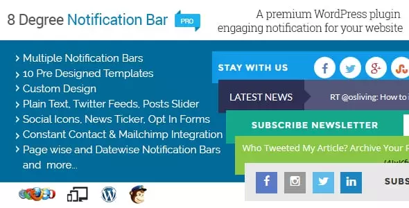 Best WordPress Notification Bar Plugins - 8DegreeThemes