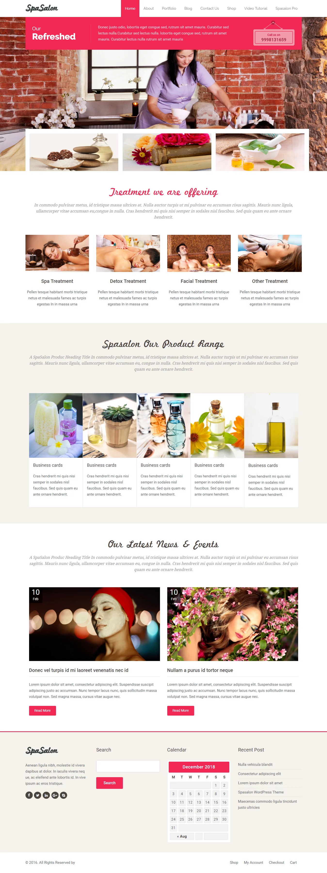 15+ Best Free Spa and Beauty WordPress Themes - 8DegreeThemes