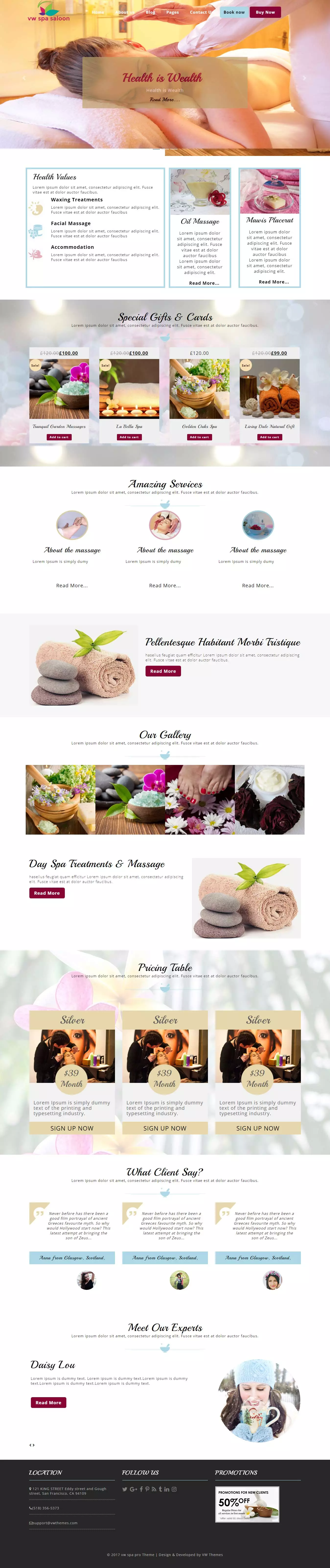 15+ Best Free Spa and Beauty WordPress Themes - 8DegreeThemes