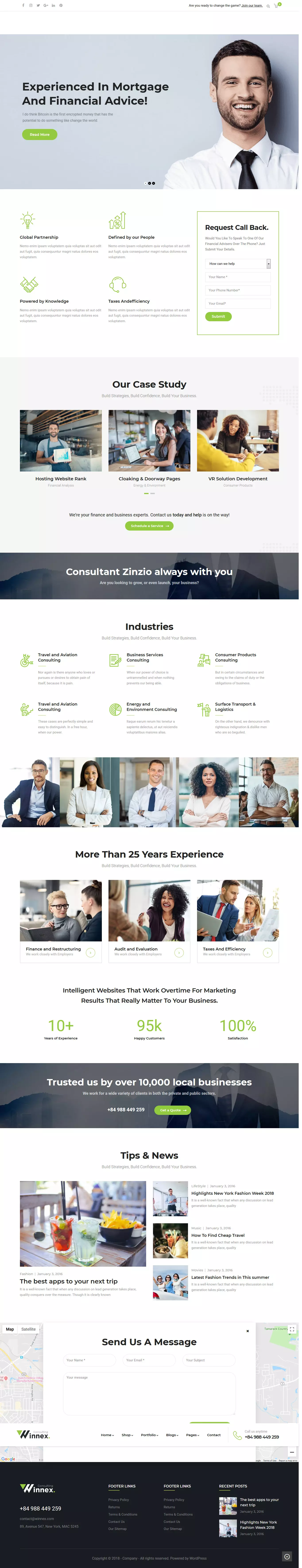 10+ Best Premium Consulting WordPress Themes - 8DegreeThemes