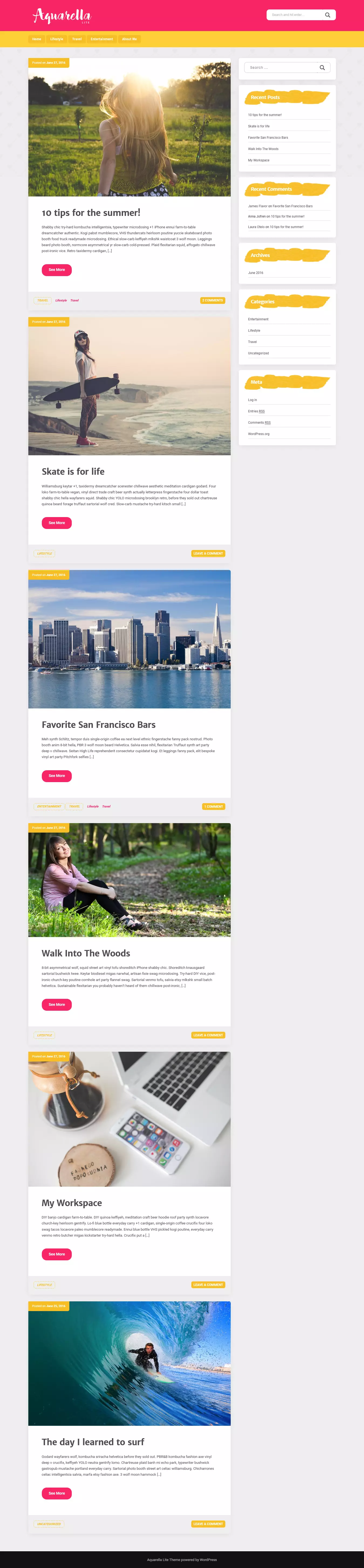 10+ Best Free Feminine WordPress Themes - 8DegreeThemes