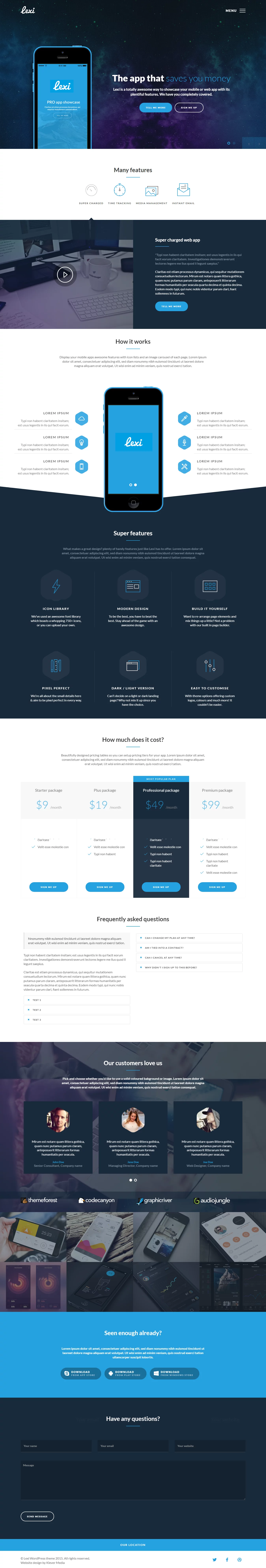10+ Best Premium Mobile App WordPress Themes - 8DegreeThemes