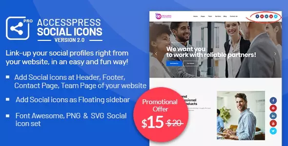 5+ Best Premium WordPress Social Icons Plugin - 8DegreeThemes
