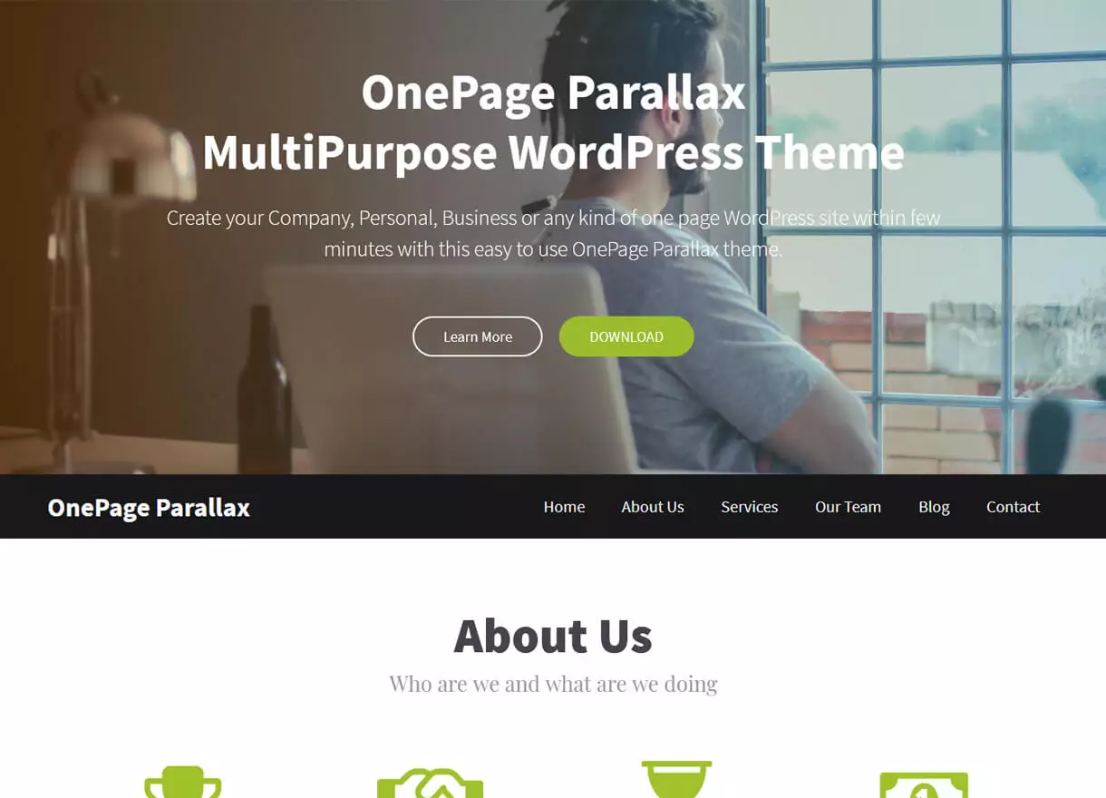 20+ Best Free One Page WordPress Themes for 2024 - 8DegreeThemes
