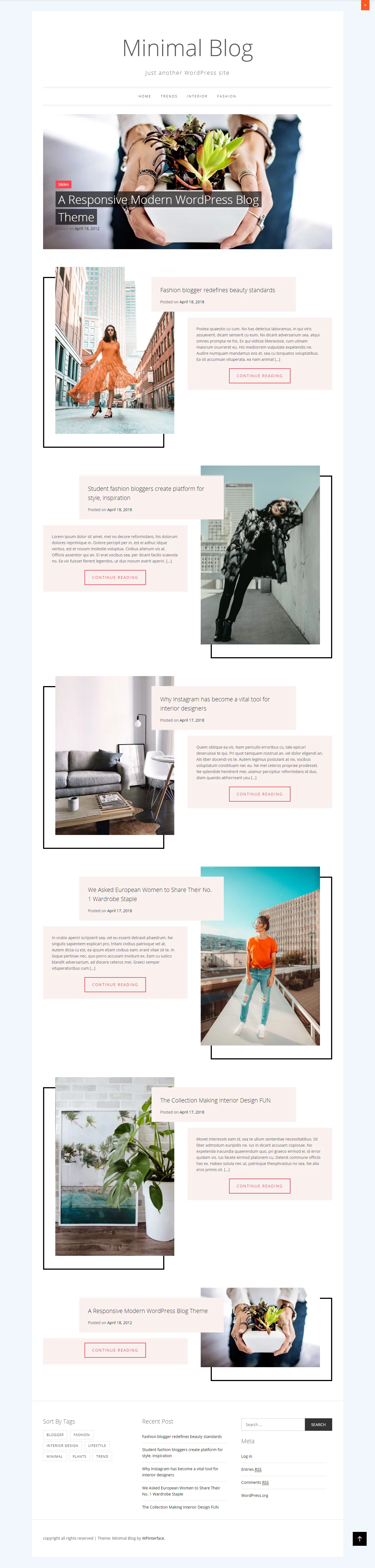 10+ Best Free Minimal WordPress Themes - 8DegreeThemes