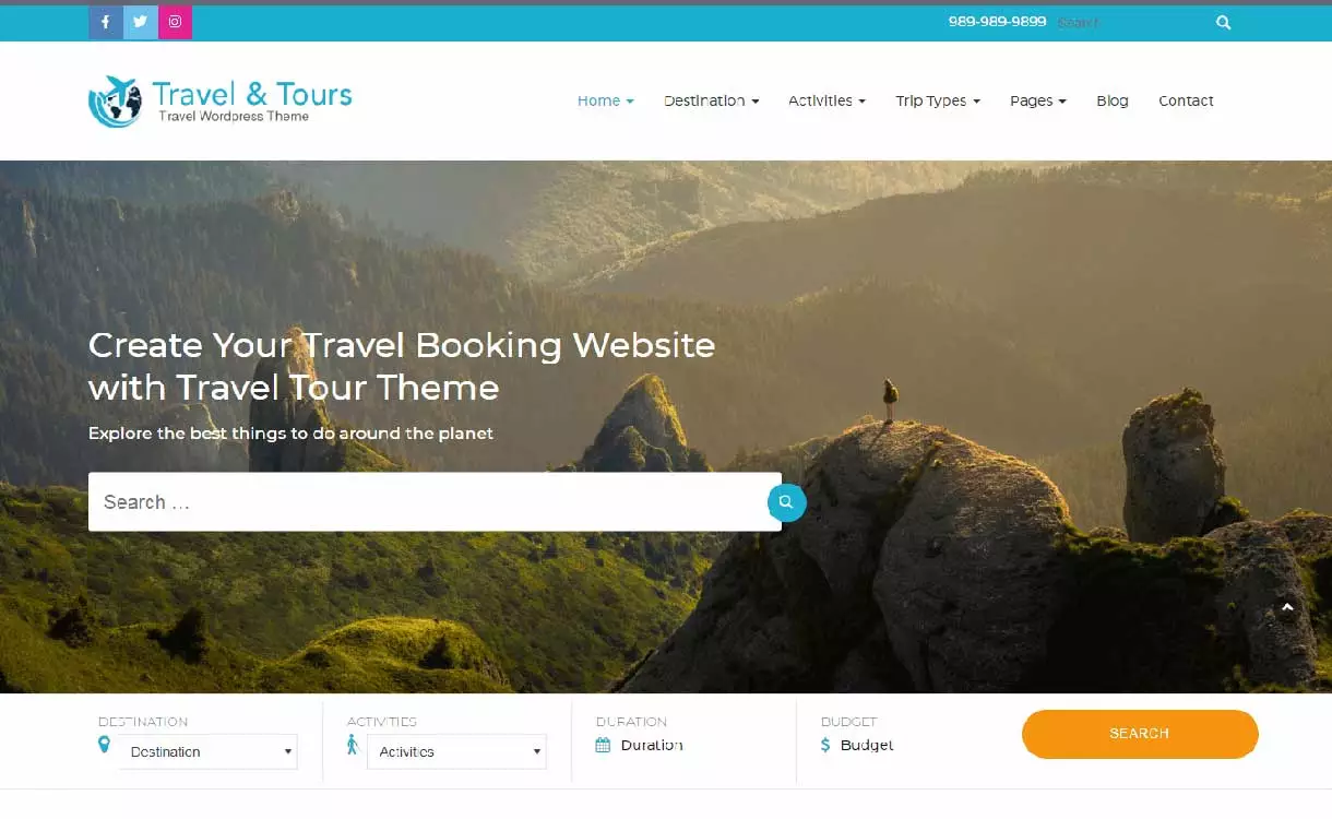 15+ Best Free WordPress Travel Blog Themes 2024 (Updated) - 8DegreeThemes
