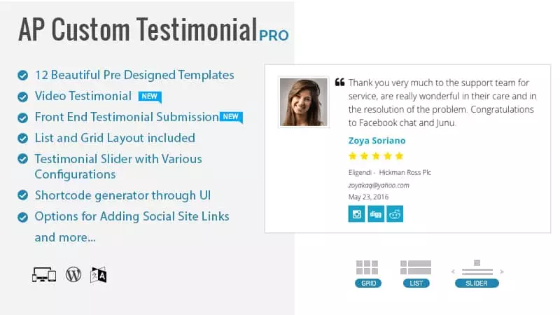 Best WordPress Testimonial Plugins (Premium Collection) - 8DegreeThemes