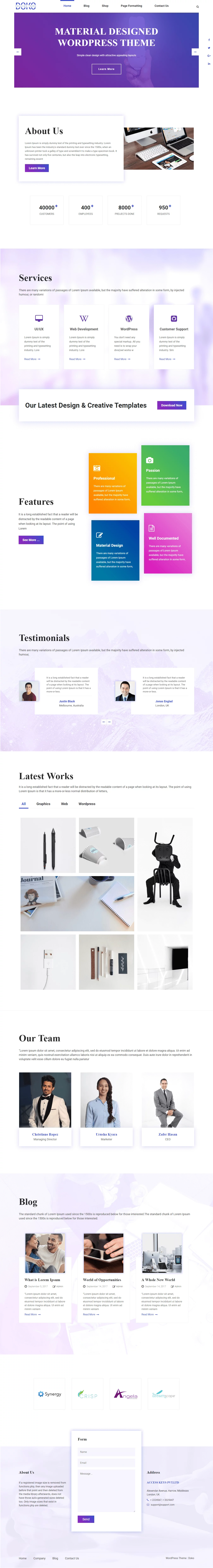 10+ Best Free Material Design WordPress Themes - 8DegreeThemes