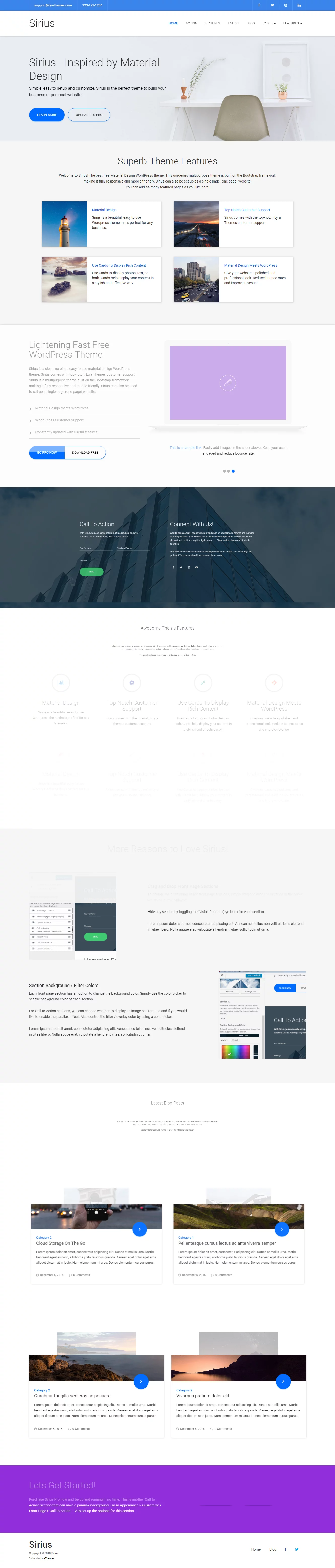 10+ Best Free Material Design WordPress Themes - 8DegreeThemes