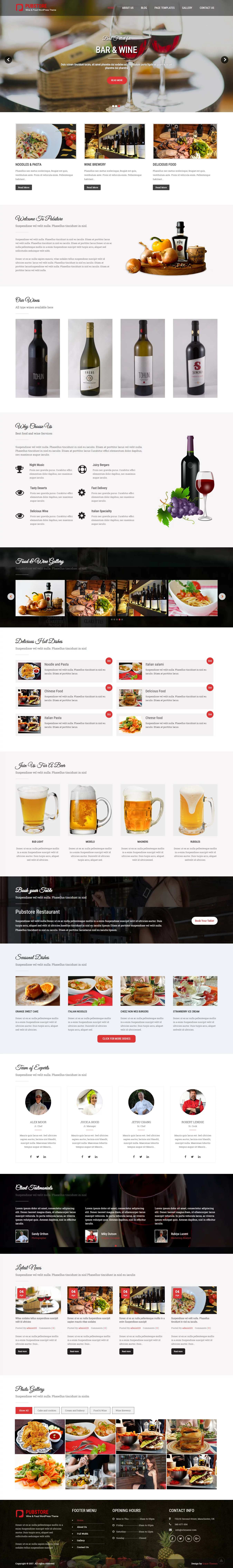 10+ Best Free Bar and Pub WordPress Themes - 8DegreeThemes
