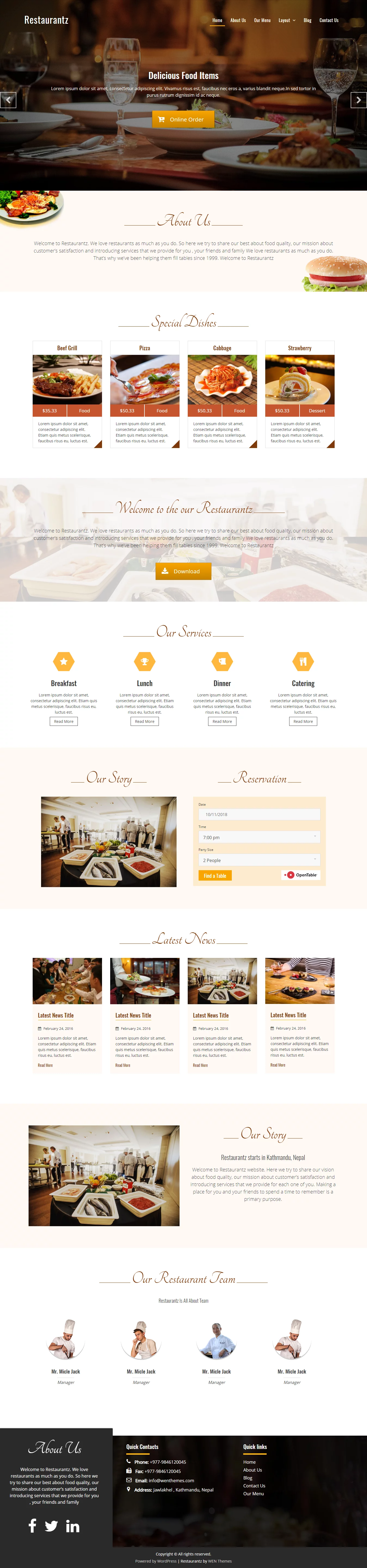 10+ Best Free Bar and Pub WordPress Themes - 8DegreeThemes