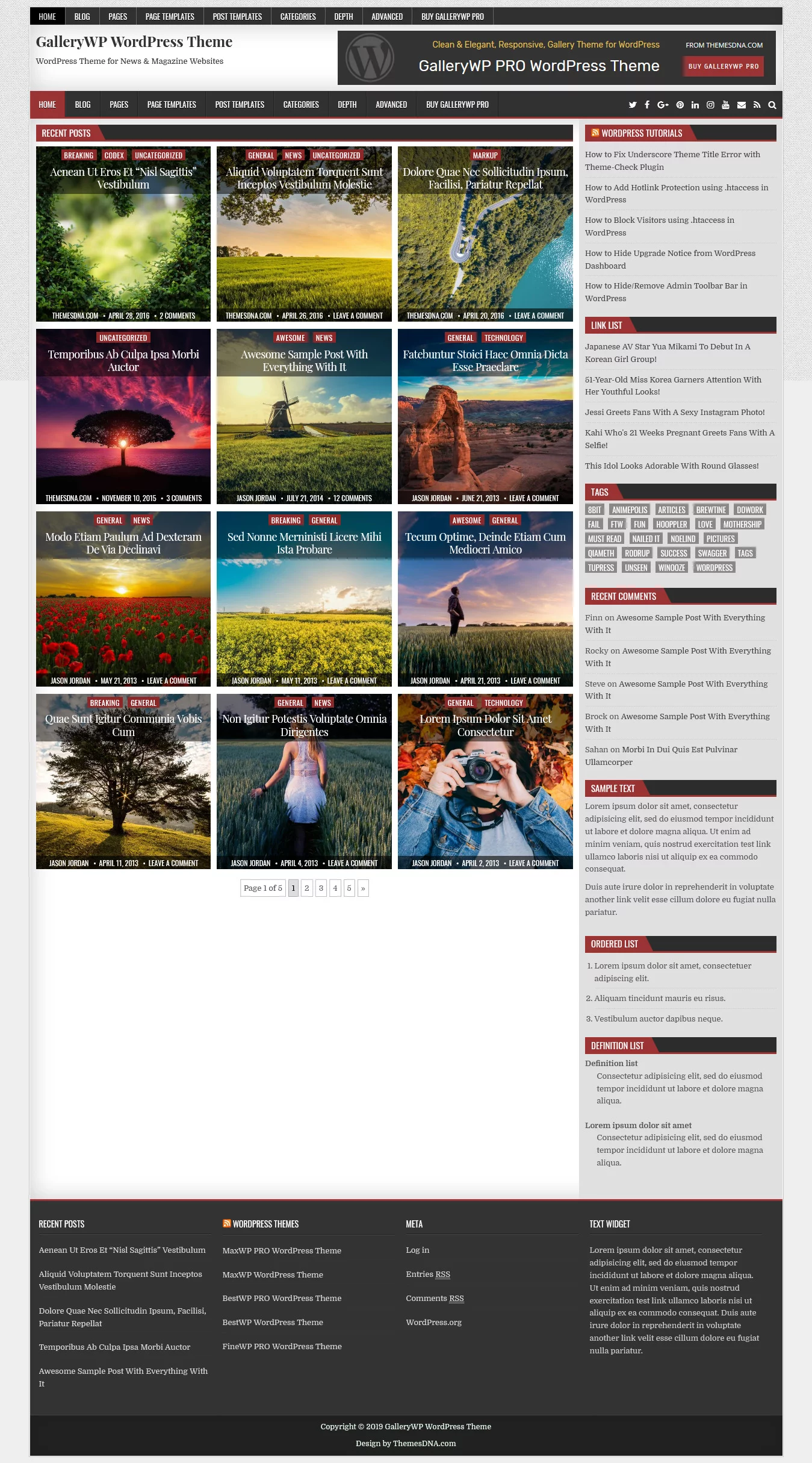 10+ Best Free Gallery WordPress Themes - 8DegreeThemes