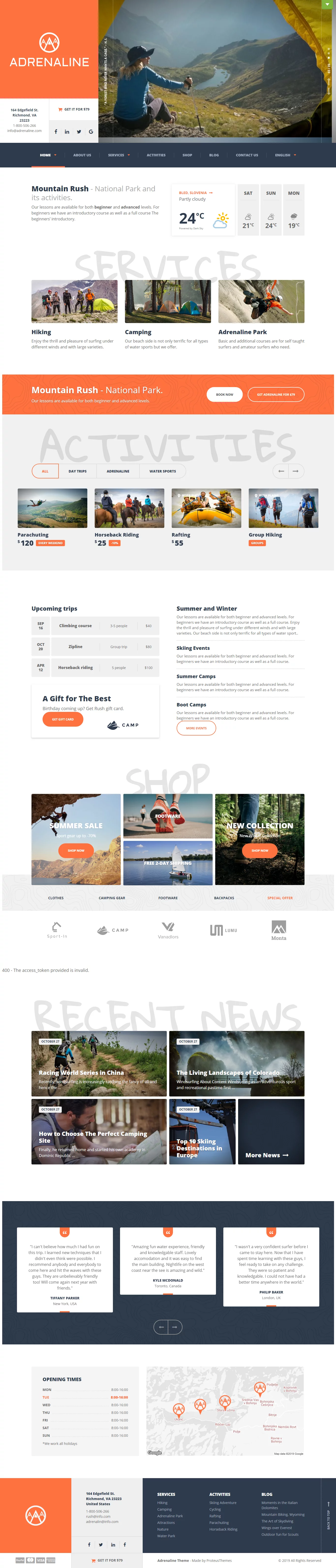 10+ Best Premium Outdoor Activities WordPress Themes - 8DegreeThemes
