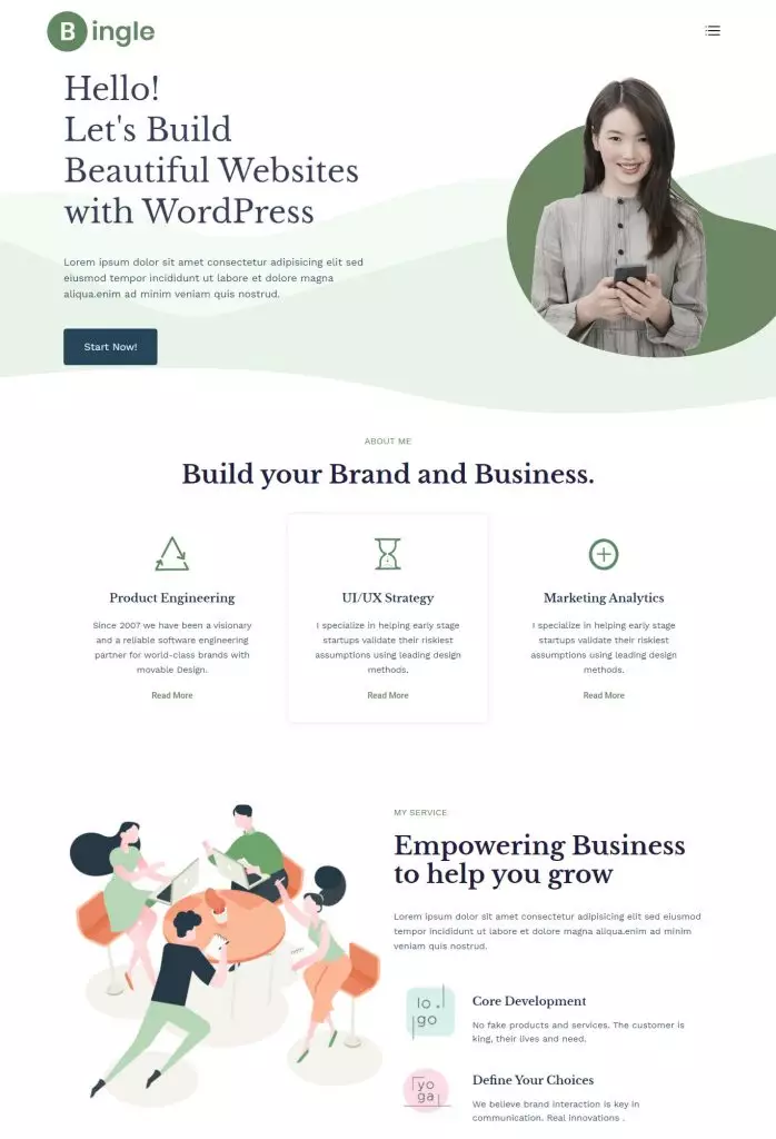 Bingle- Free Multipurpose WordPress Theme Review 2023 - 8DegreeThemes