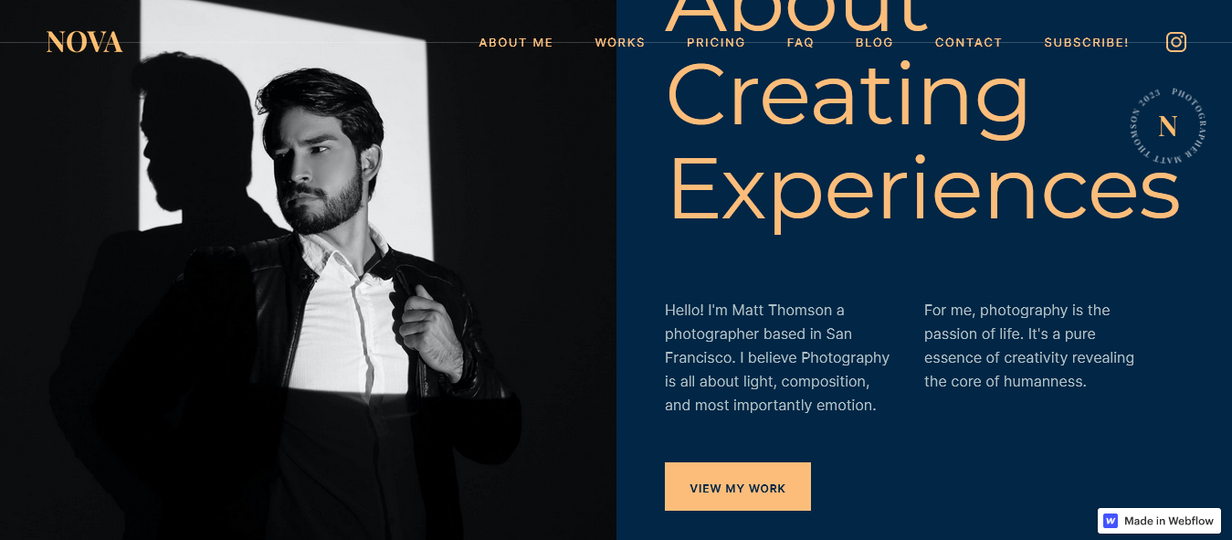 10+ Best Webflow Photography Templates for 2023 - 8DegreeThemes